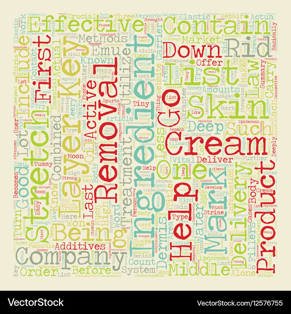 Stretch Mark Removal Creams What Makes Them Vector Image