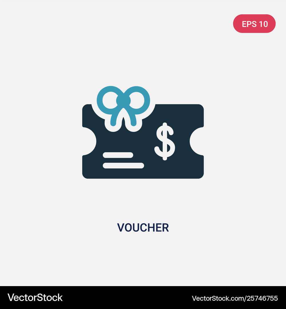 Two color voucher icon from payment concept Vector Image