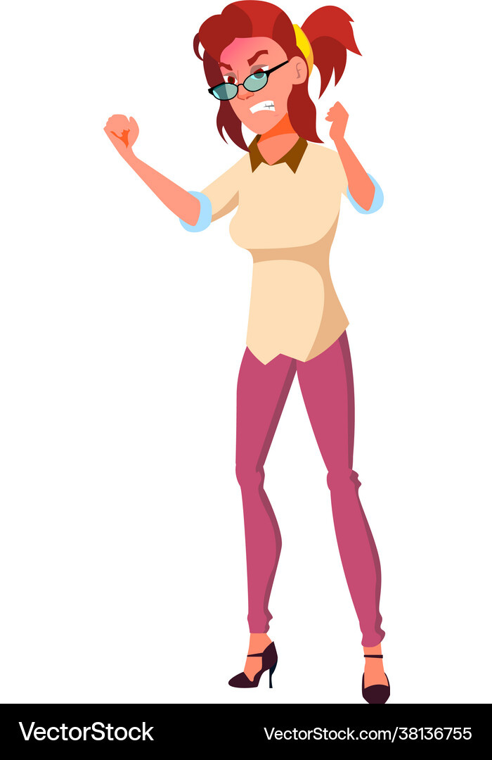 Young girl student failed exam cartoon Royalty Free Vector