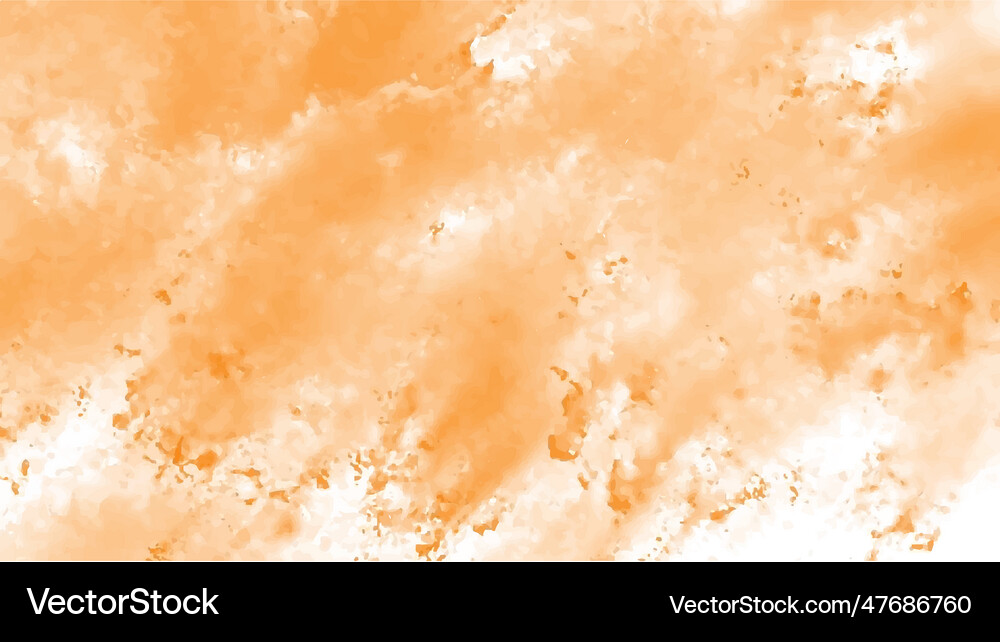Abstract orange watercolor backgroundhand painted Vector Image