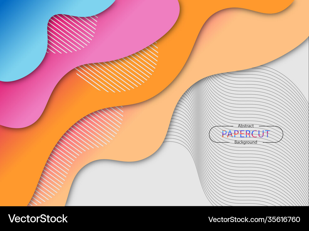 Abstract paper cut colorful background Royalty Free Vector