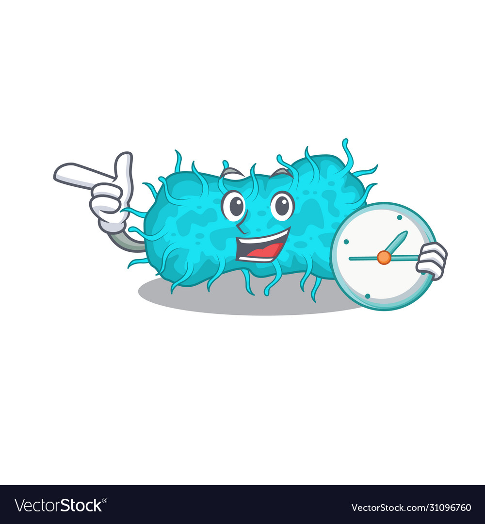 Bacteria Prokaryote Mascot Design Concept Smiling Vector Image