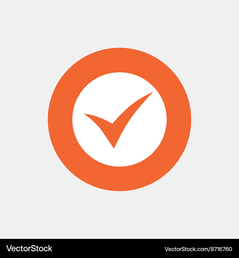 Check sign icon Yes symbol Royalty Free Vector Image