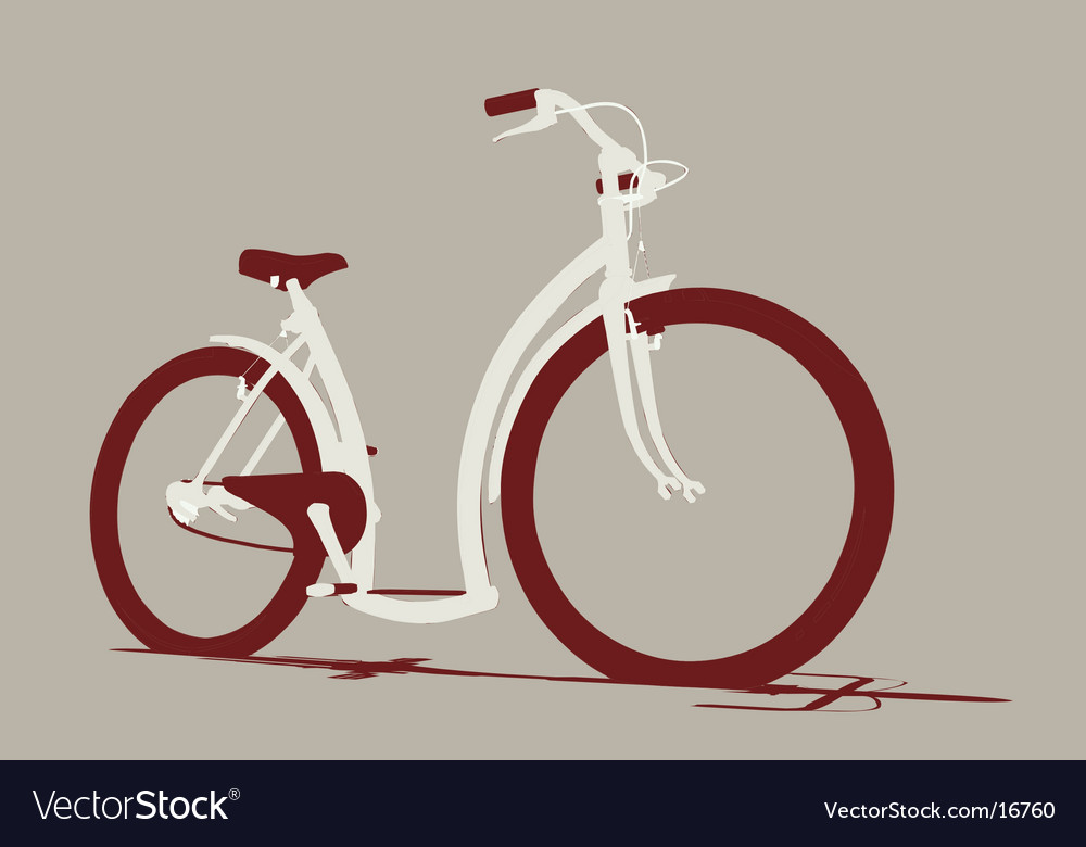 Fahrrad Vorderansicht Lizenzfreies Vektorbild