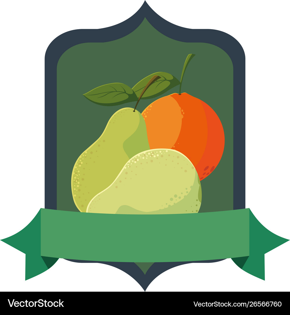 Fresh fruits and vegetables Royalty Free Vector Image