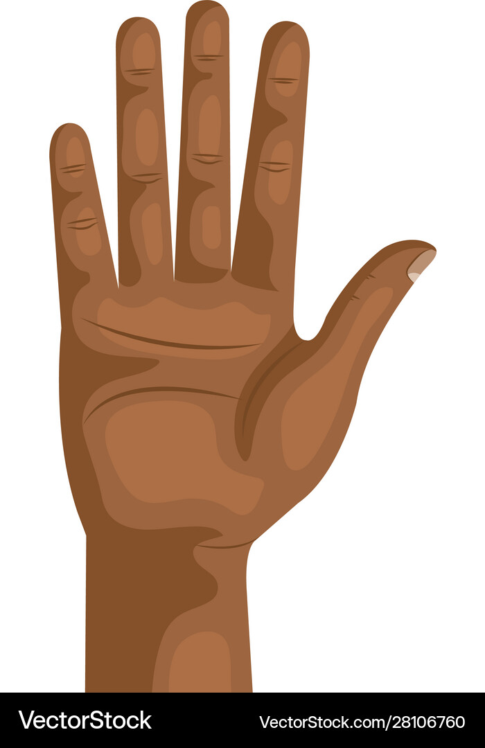 Hand person human isolated icon Royalty Free Vector Image