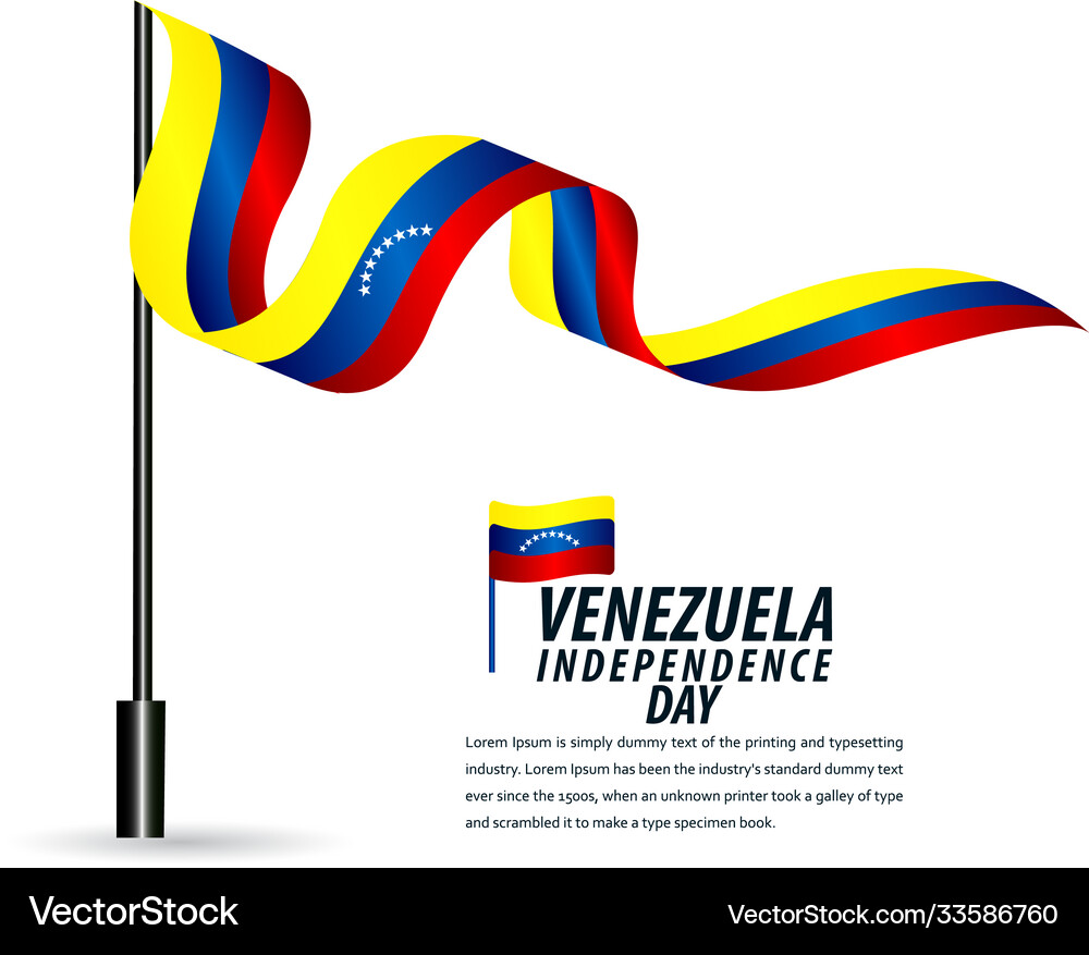 Happy venezuela independence day celebration Vector Image