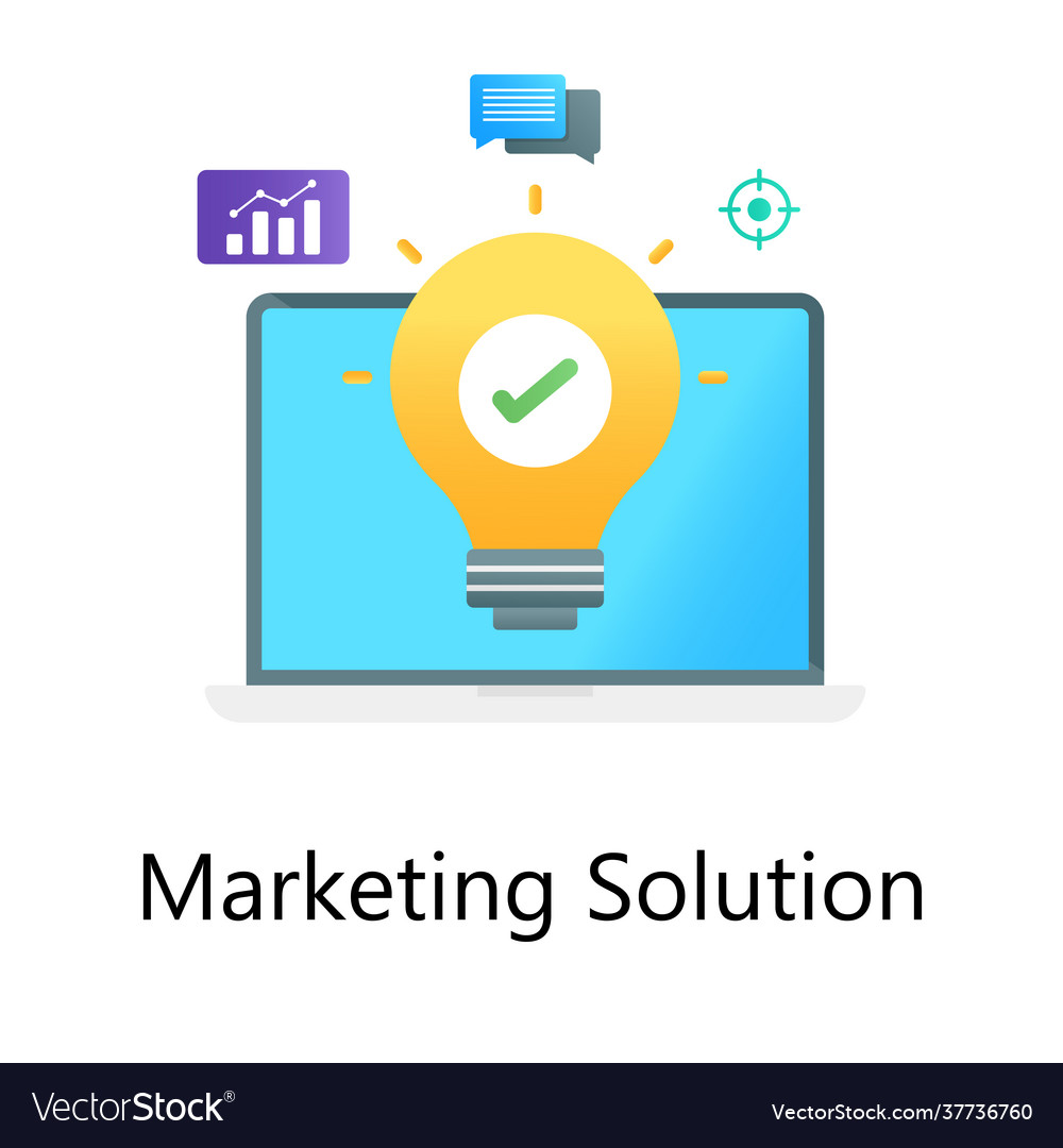 Marketing solution Royalty Free Vector Image - VectorStock