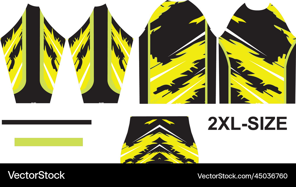Motocross shirt design adjust in pattern 2xl size Vector Image