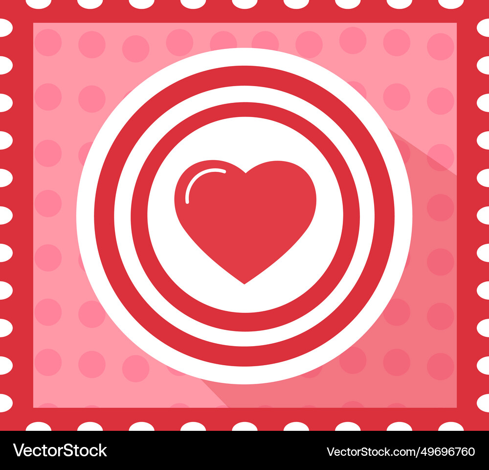 Postage love heart stamp Royalty Free Vector Image