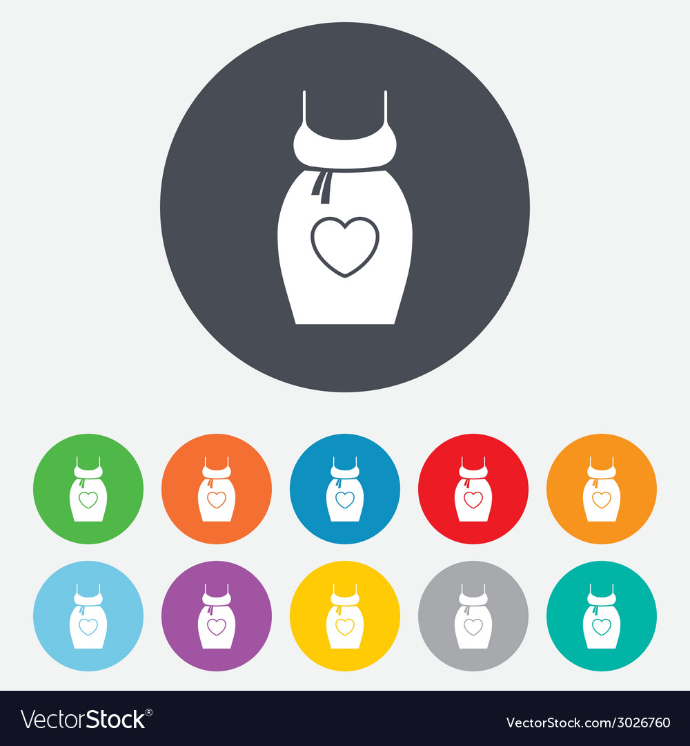 Pregnant woman dress sign icon maternity symbol Vector Image