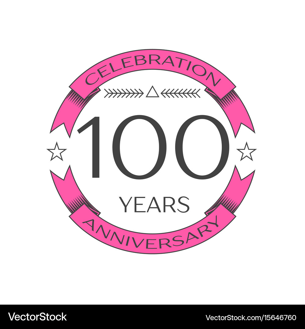 Realistic hundred years anniversary celebration Vector Image