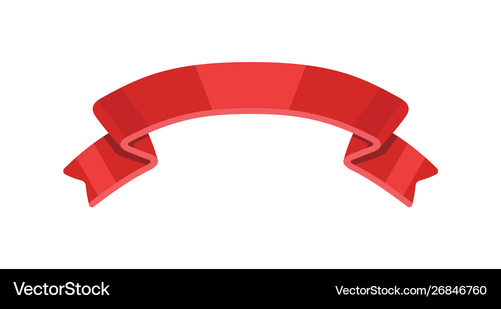 Red ribbon icon isolated on white background Vector Image