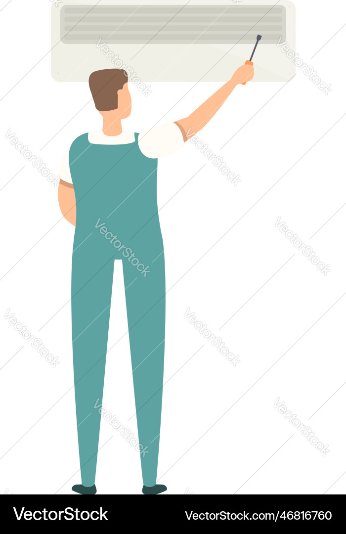 Service install icon cartoon air Royalty Free Vector Image