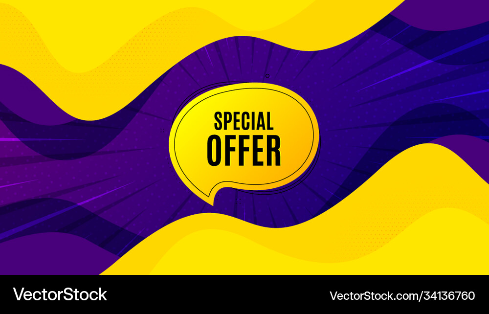 Special offer bubble sticker discount banner Vector Image