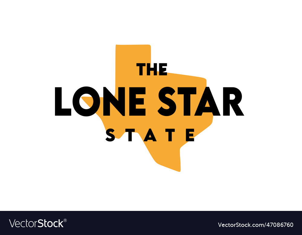Texas the lone star state Royalty Free Vector Image