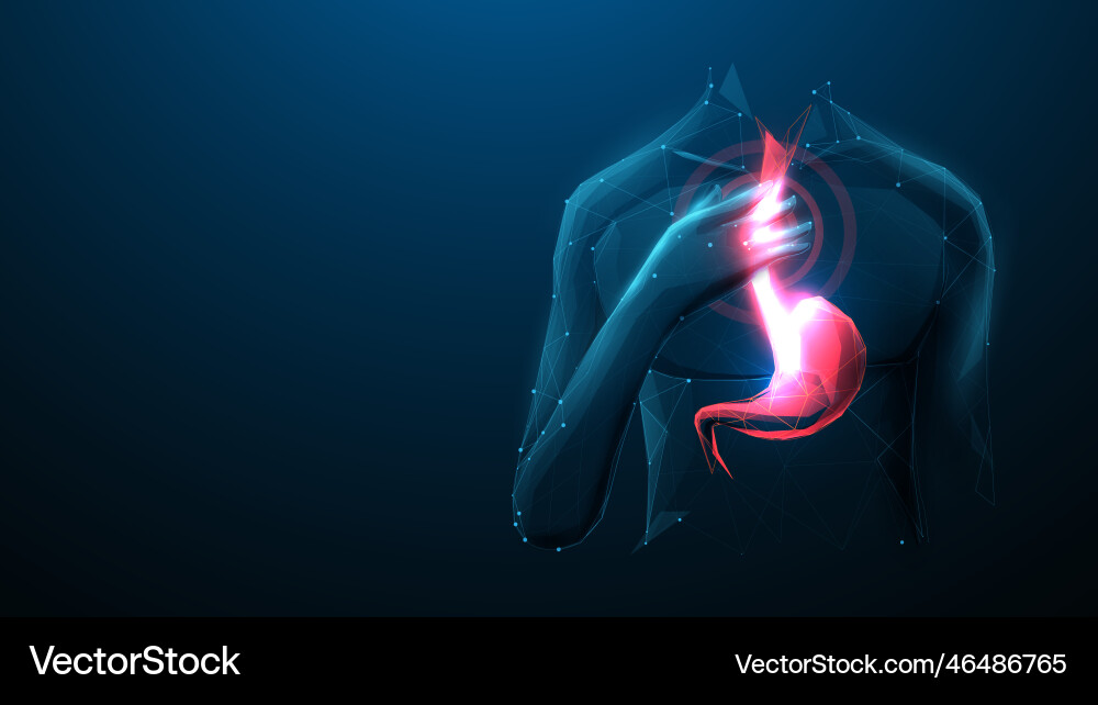 Acid reflux heartburn gerd humans suffer from Vector Image