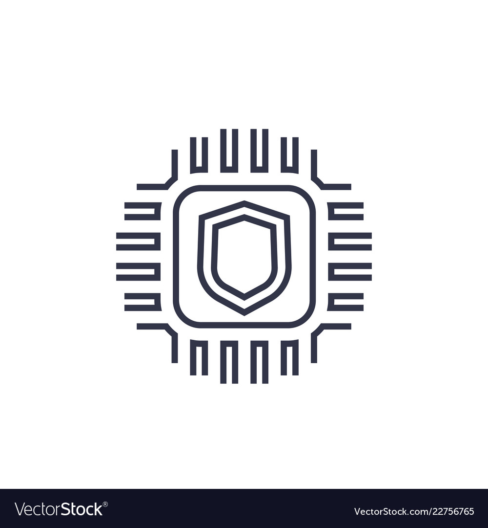 Cryptography linear icon Royalty Free Vector Image Cryptography linear icon Royalty Free Vector Image