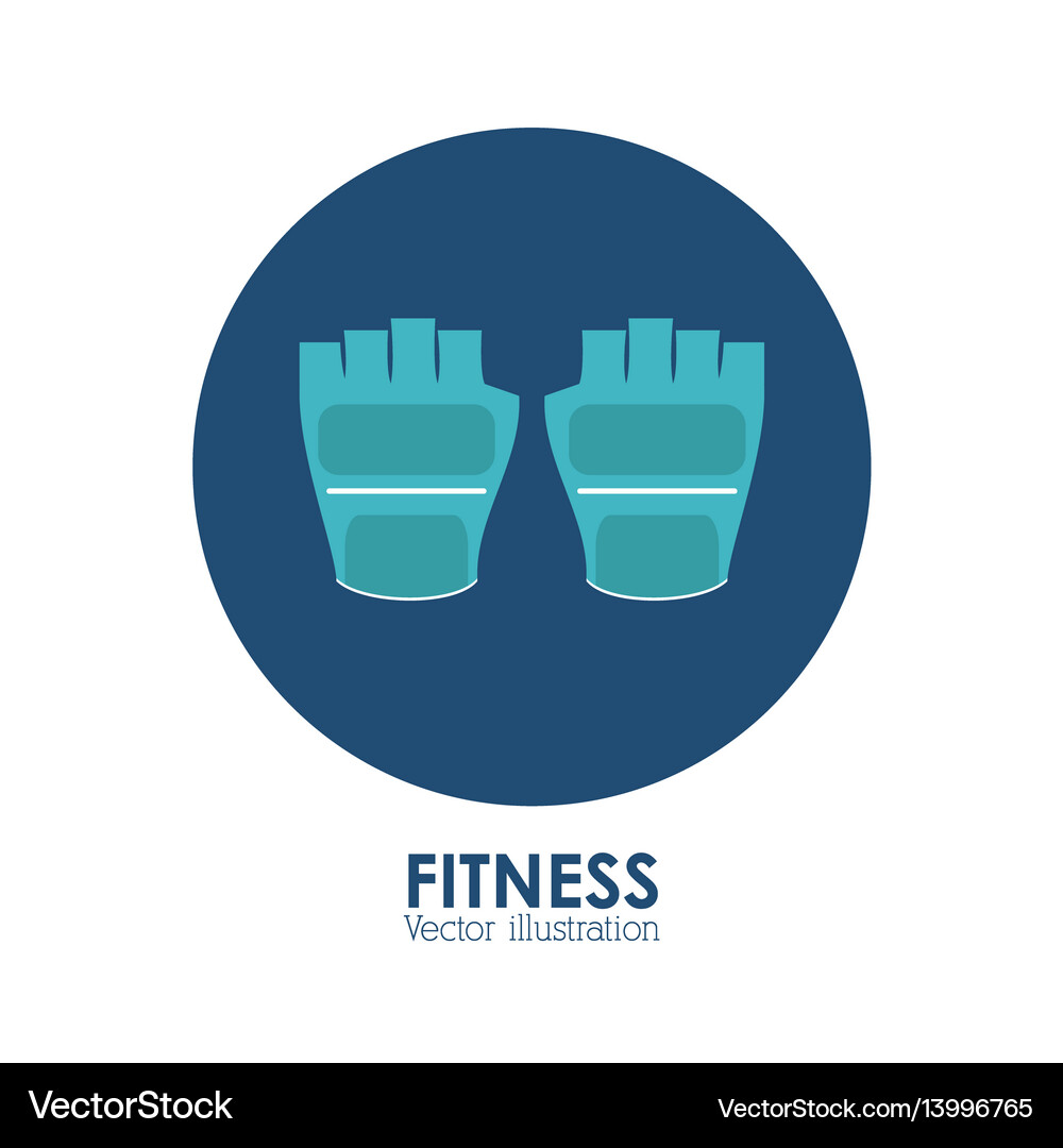 Fitness design gym icon flat Royalty Free Vector Image