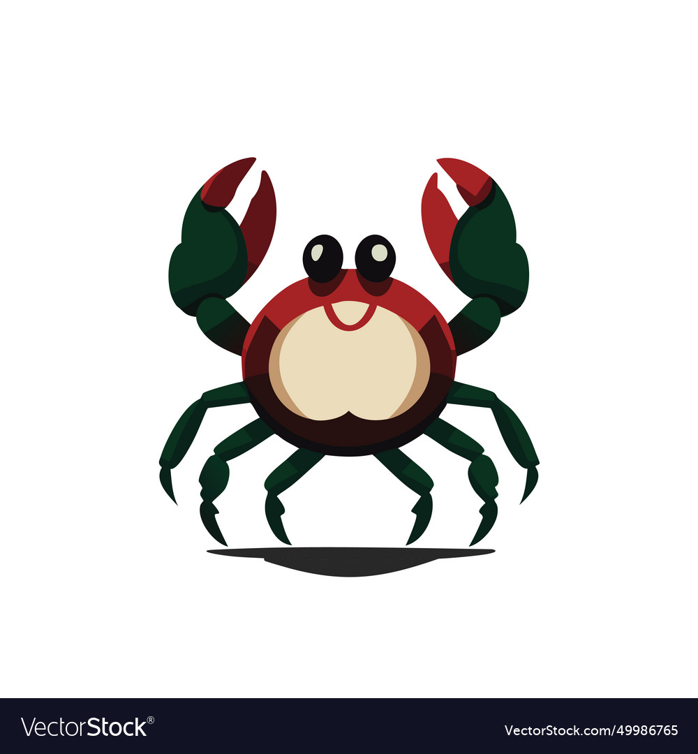 Happy crab Royalty Free Vector Image - VectorStock