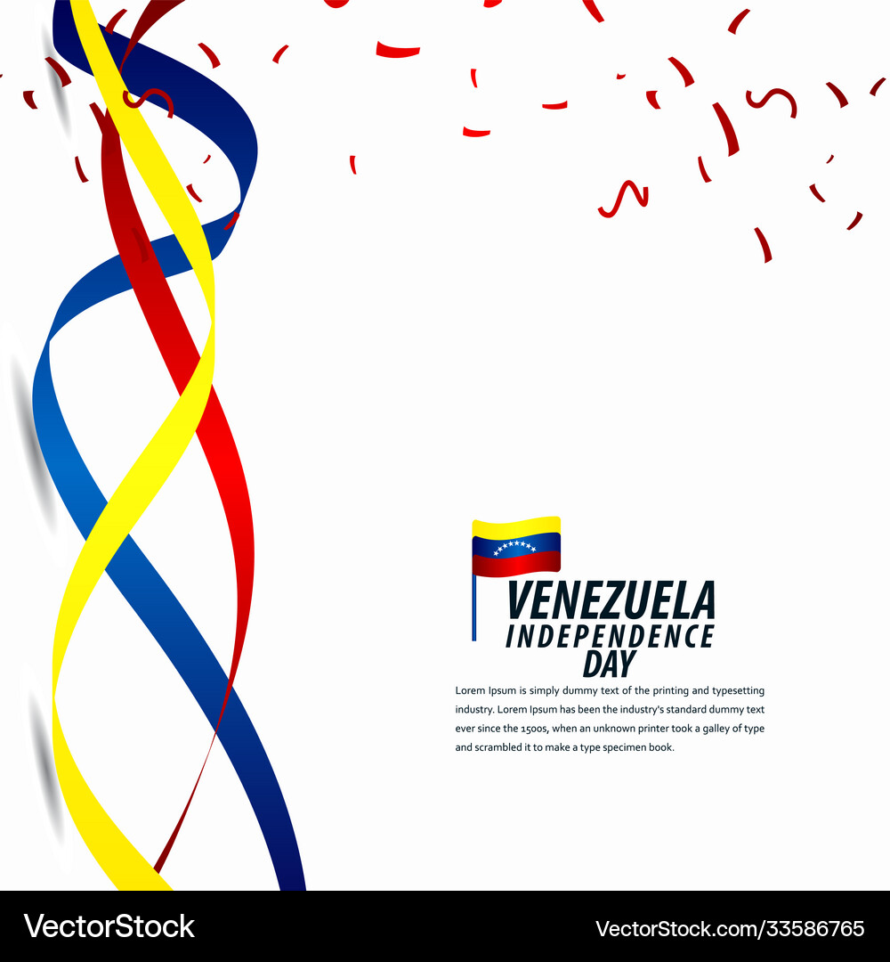 Happy venezuela independence day celebration Vector Image