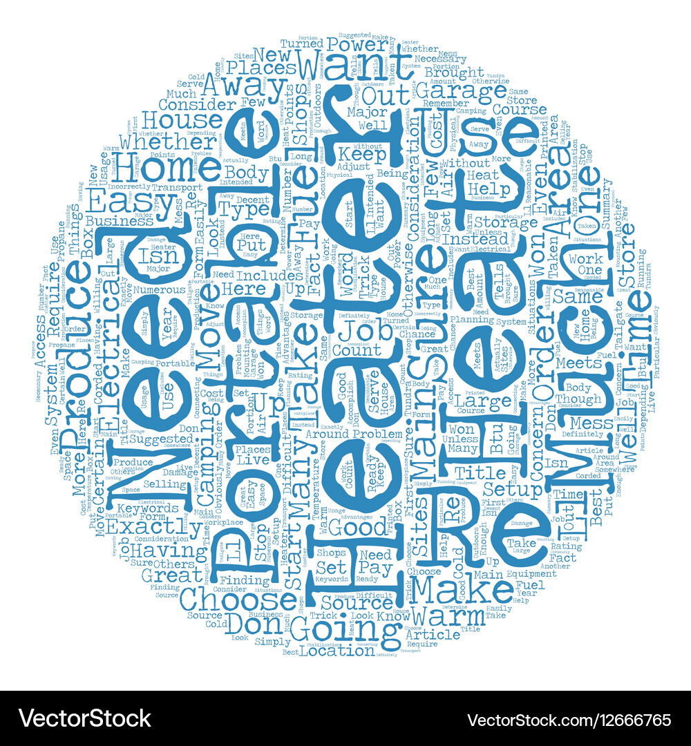 How to choose a portable heater text background Vector Image