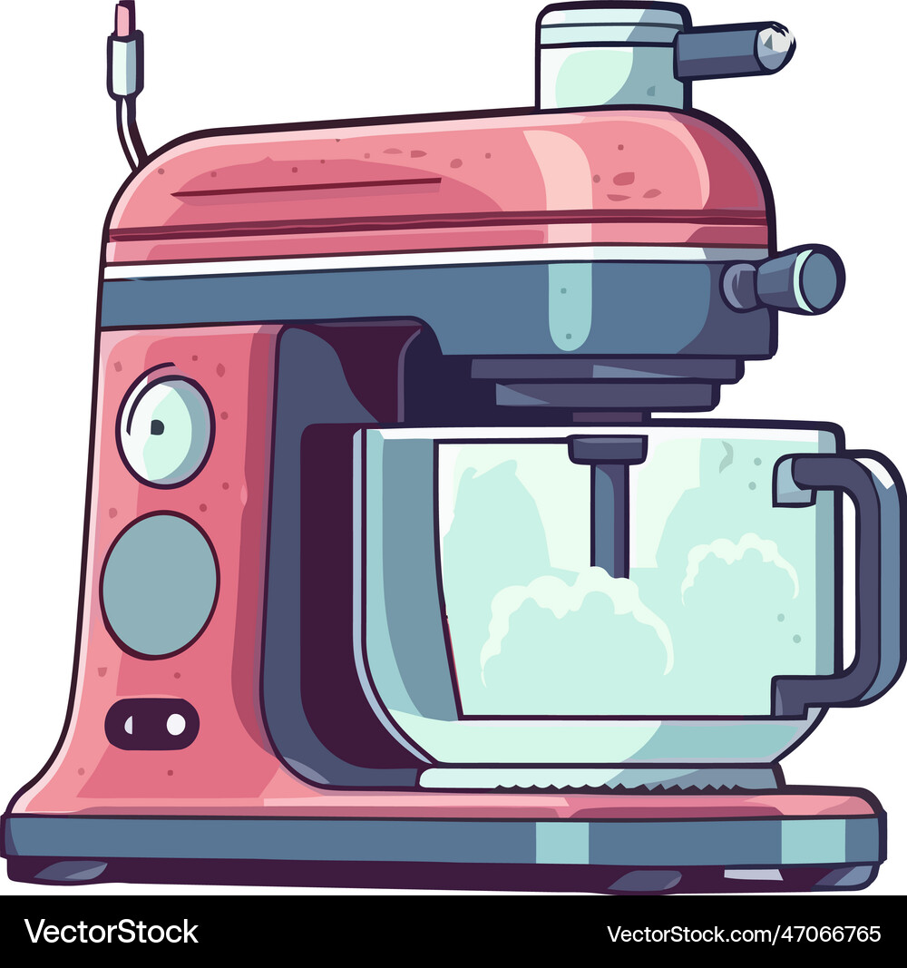 Modern electric mixer icon with metal handle Vector Image