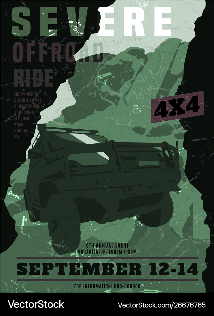 Motorsport event poster Royalty Free Vector Image
