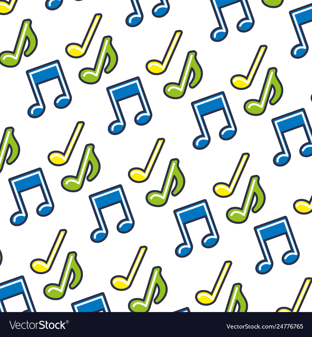 Music note icon pattern Royalty Free Vector Image