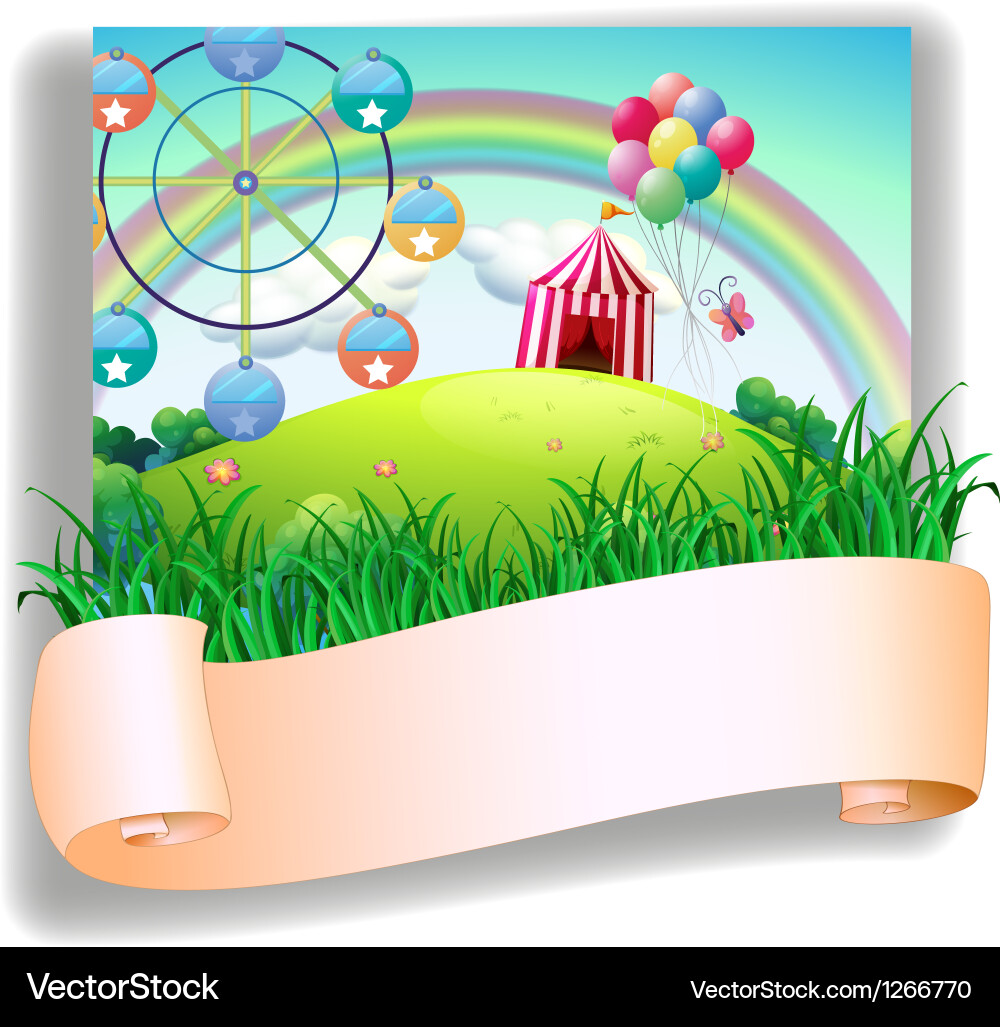 A blank template in front of carnival Royalty Free Vector