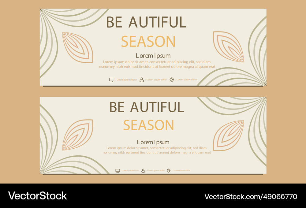 Abstract floral soft color horizontal banner Vector Image