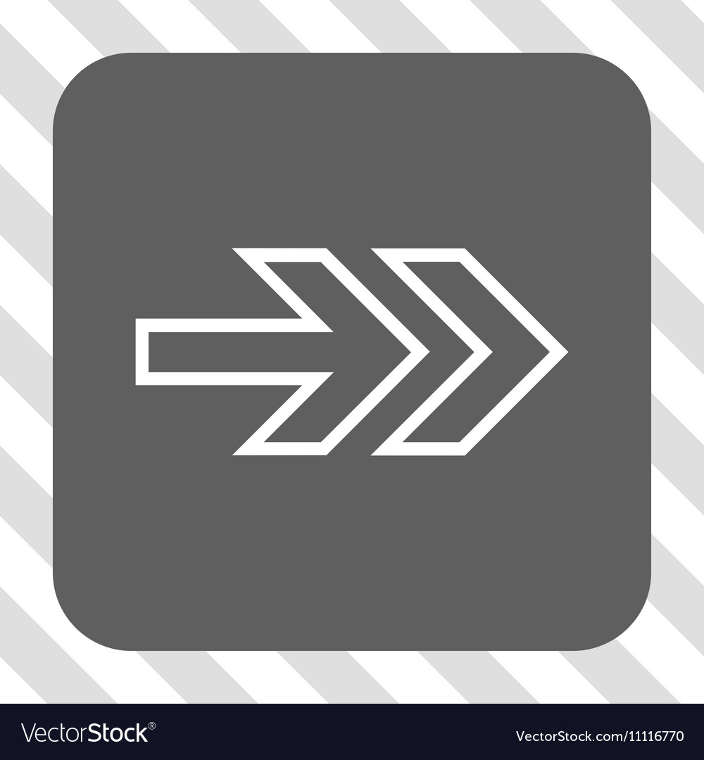 Direction right rounded square button Royalty Free Vector