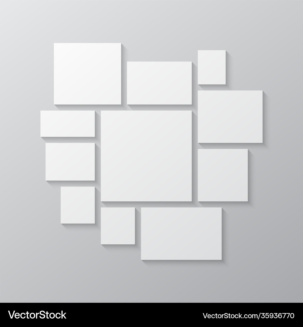 Empty collage board eleven images photo Royalty Free Vector