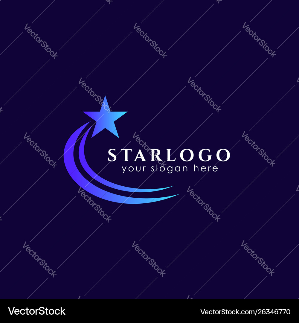 Flying star logo design stock template icon Vector Image