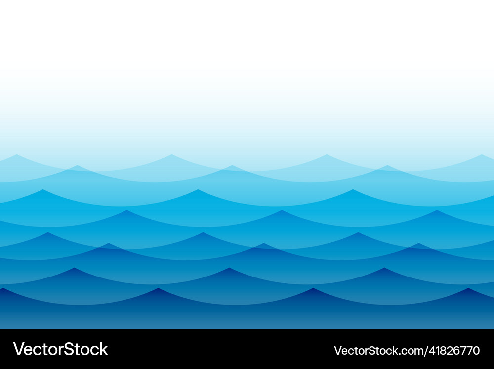 Ocean sea waves ripples water background Vector Image