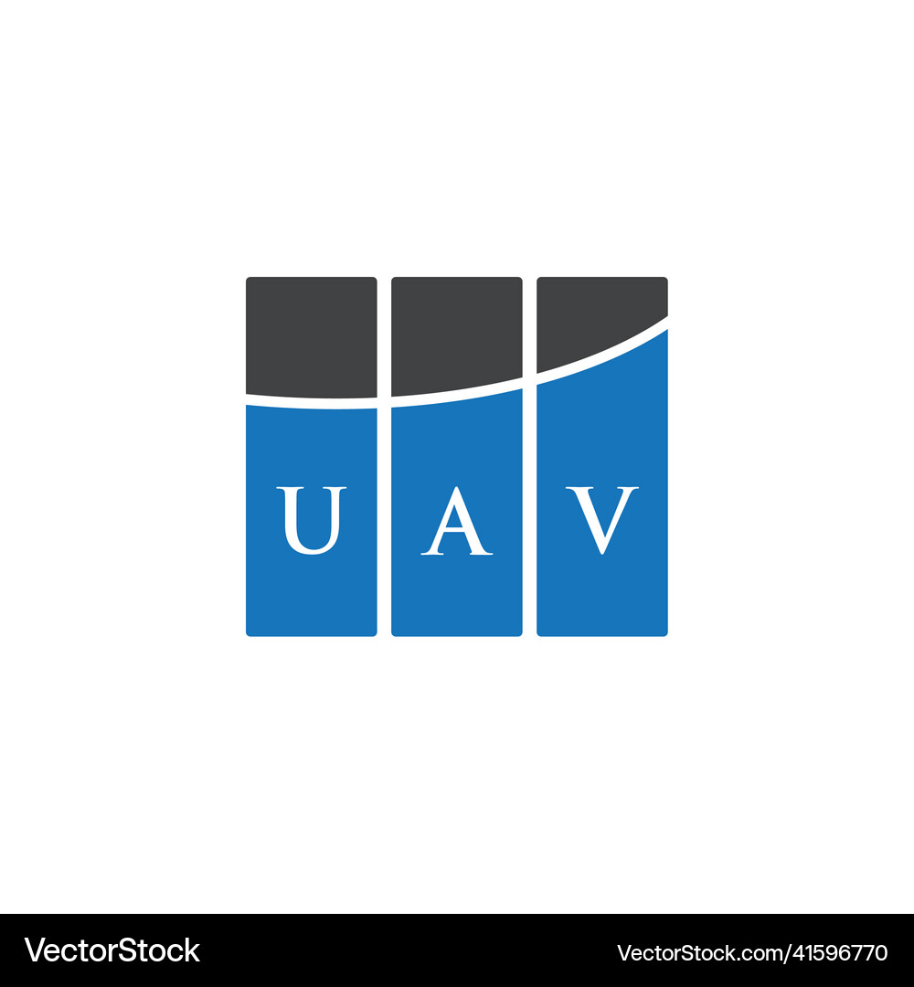 Uav letter logo design on white background Vector Image