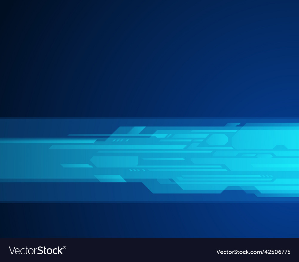 Blue geometric technology flow electronic data Vector Image