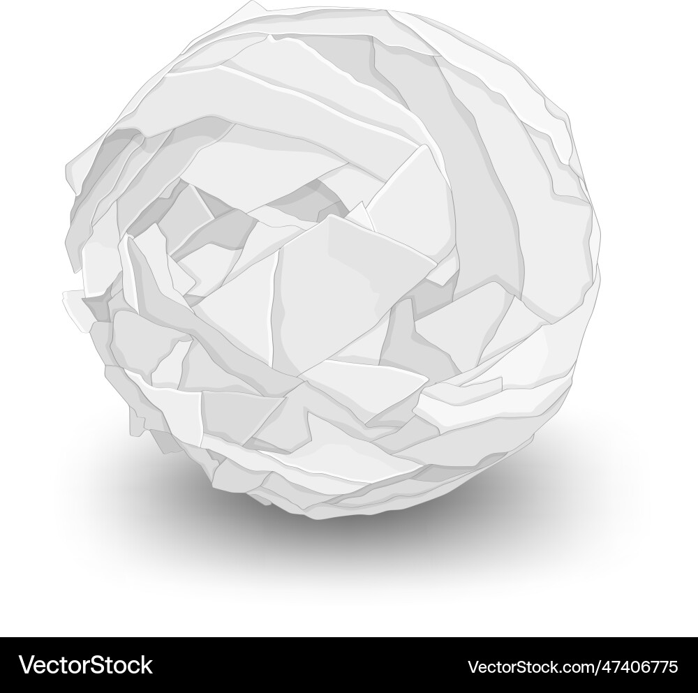 Crumpled paper cartoon isolated Royalty Free Vector Image