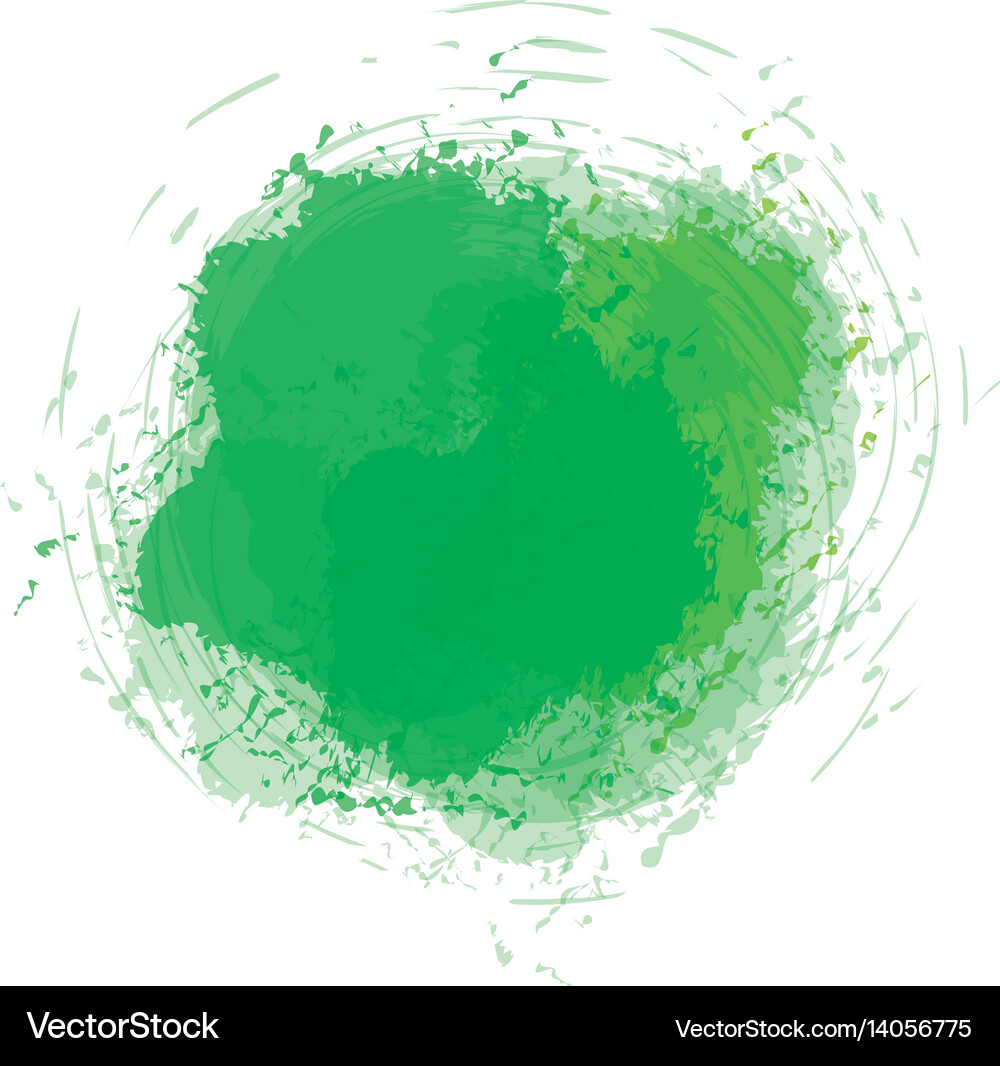 Green watercolor art paint Royalty Free Vector Image