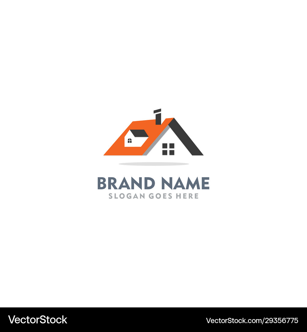 Home realty company logo Royalty Free Vector Image