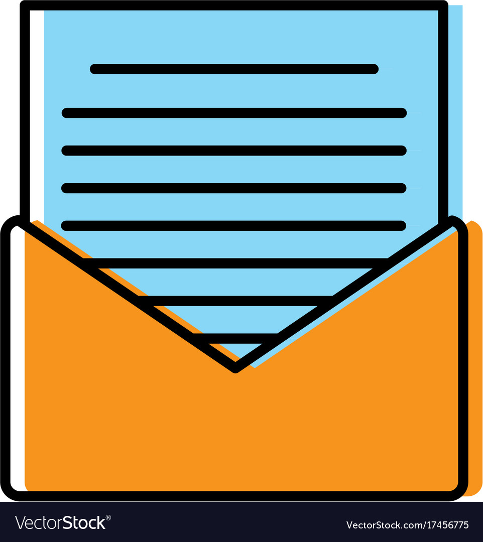 Mail envelope message Royalty Free Vector Image