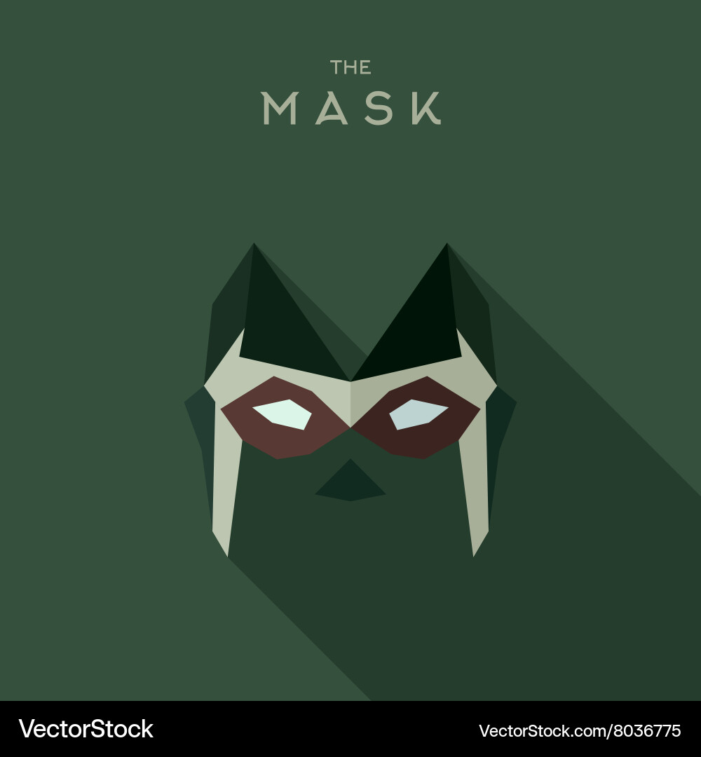 Mask villain into flat style graphics art Vector Image