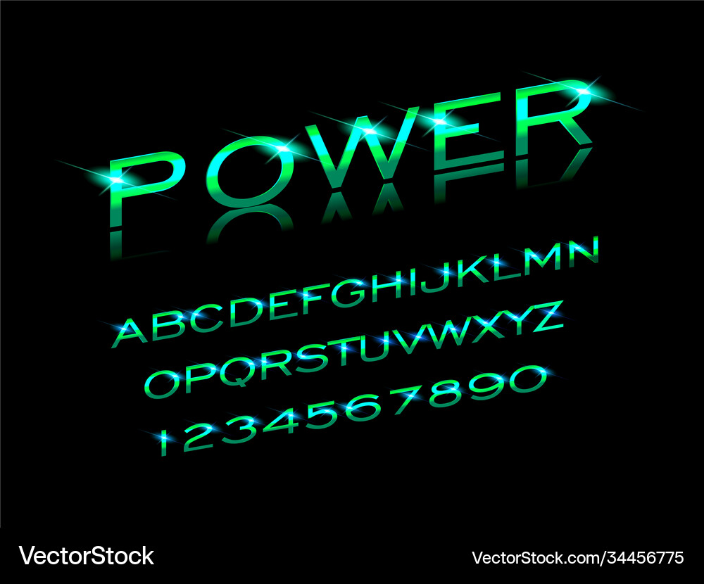 Power font in sport style Royalty Free Vector Image