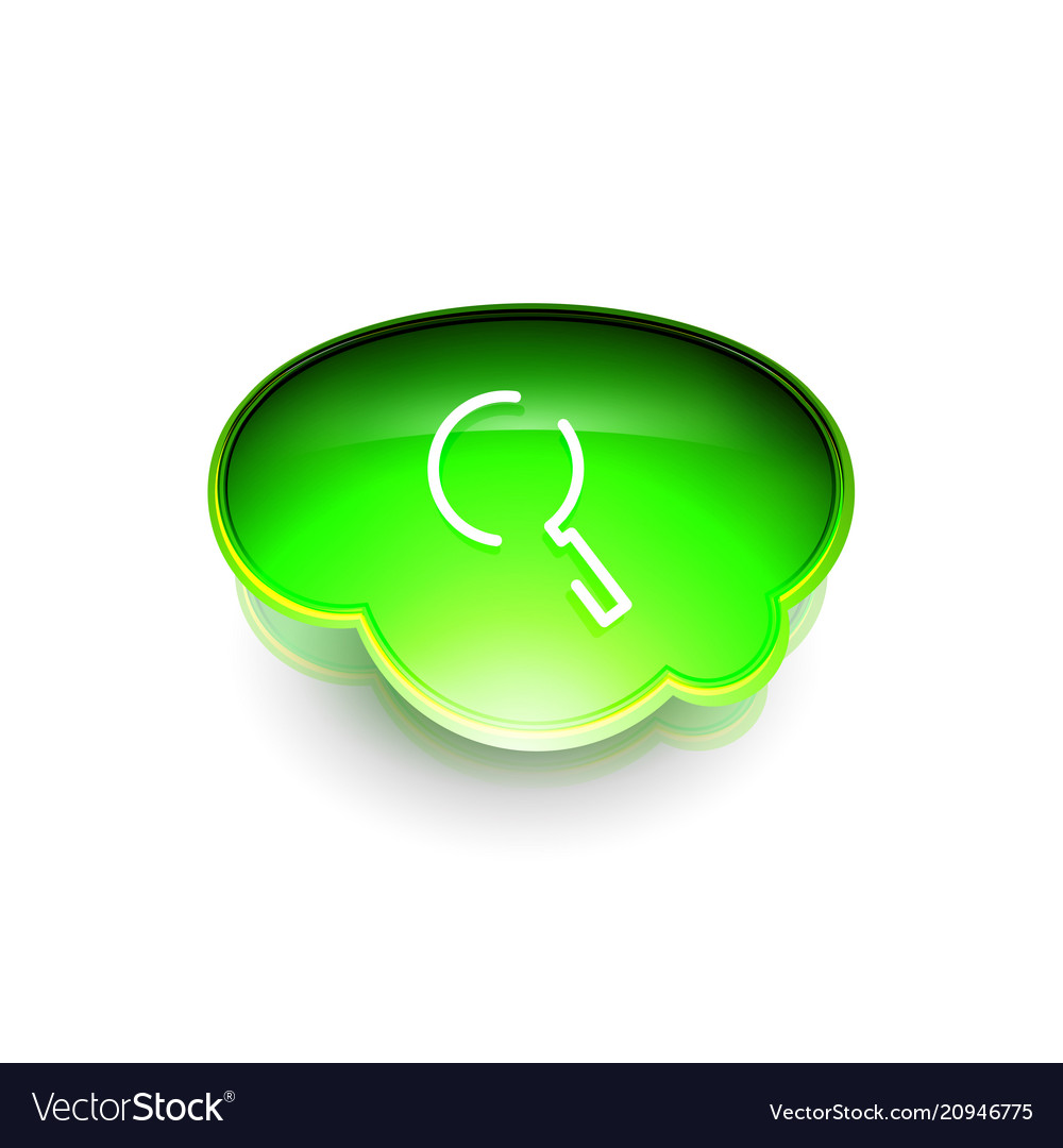 Search magnifier web button magnify icon modern Vector Image