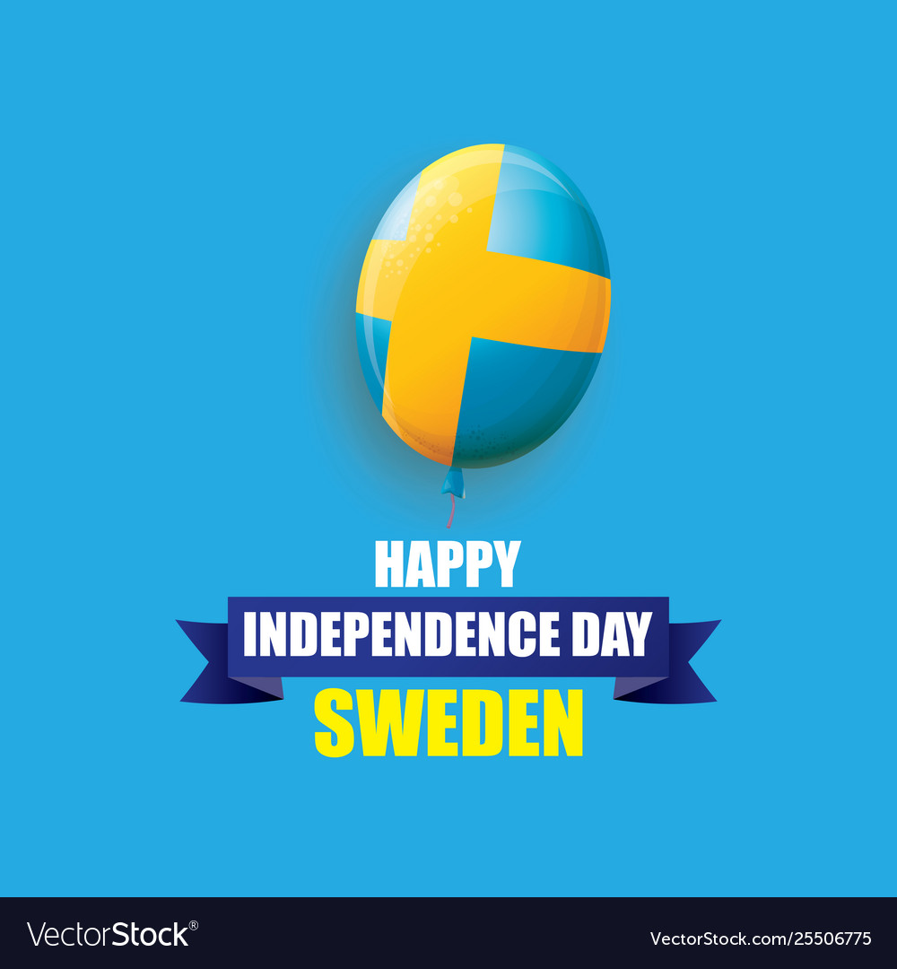 Sweden independence day celebration banner Vector Image