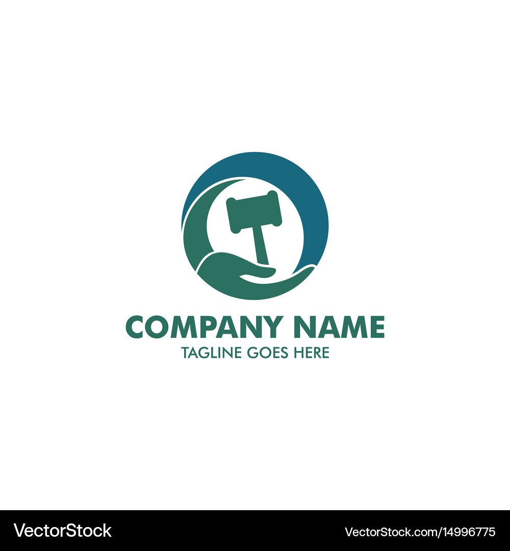 Unique attorney and law logo template Royalty Free Vector