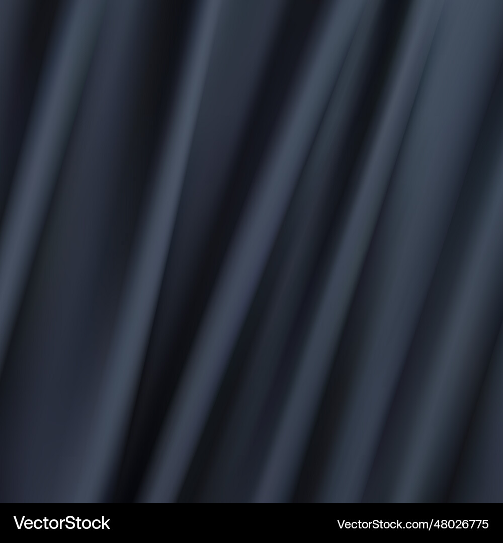 Wrinkled black blue microfiber fabric texture of Vector Image