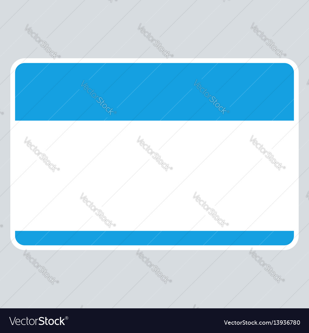 Blue Empty Name Tag Royalty Free Vector Image VectorStock