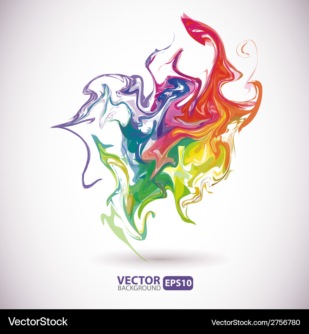 Colorful stains paint abstract background Vector Image