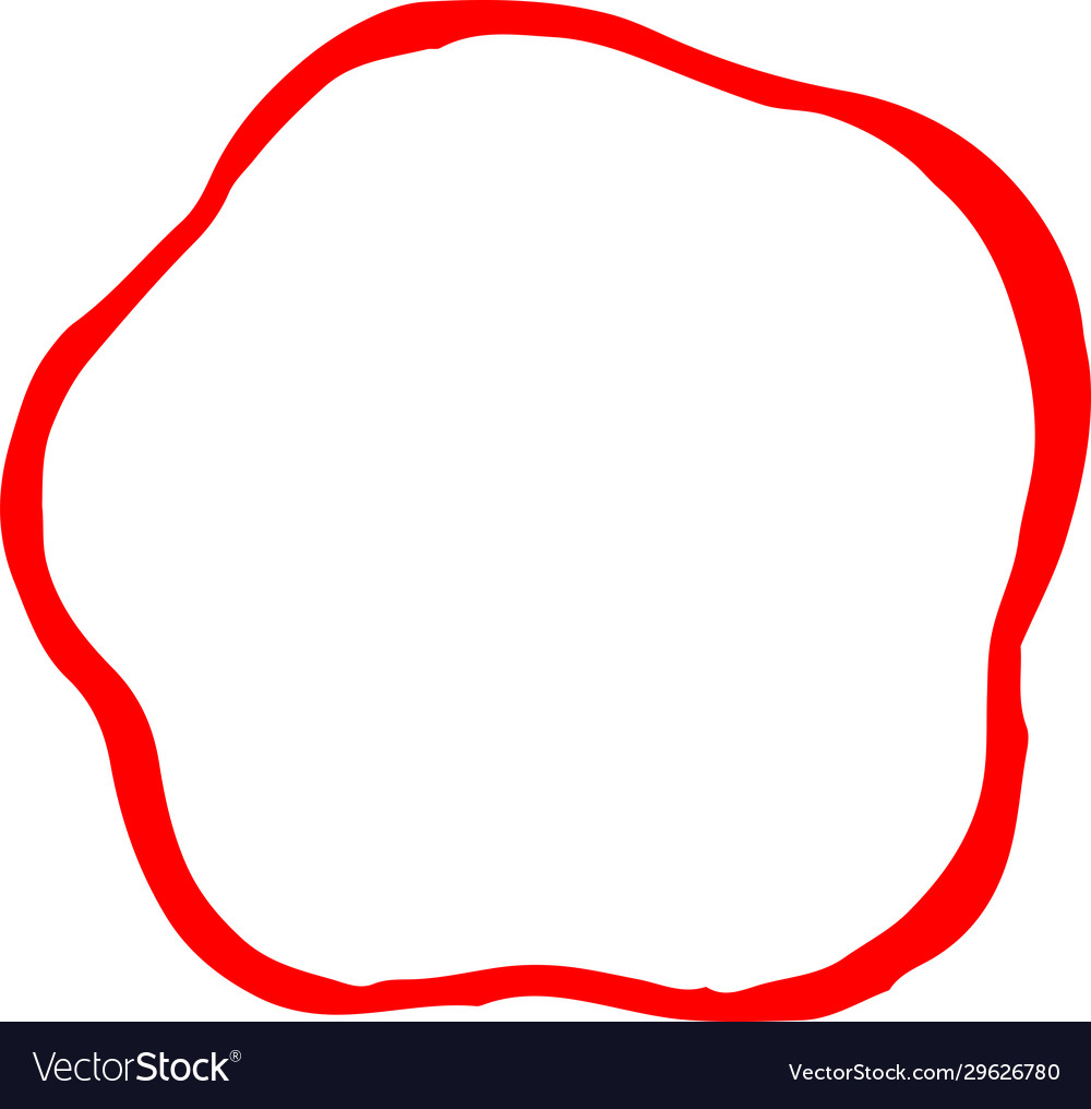 Handwritten red circle variations Royalty Free Vector Image